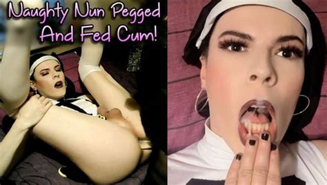 Naughty Nun Gets Pegged And Fed Her Own Cum Jessica Bloom And Polieana