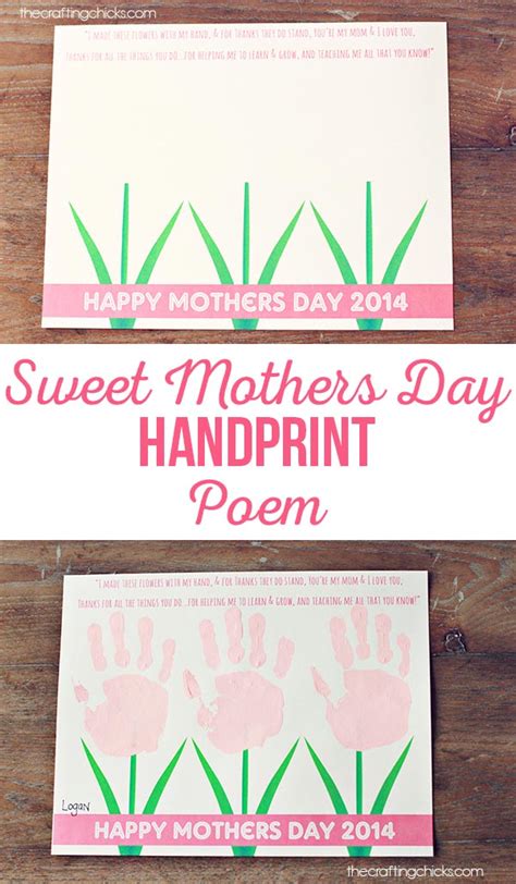 Mothers Day Handprint Art Template