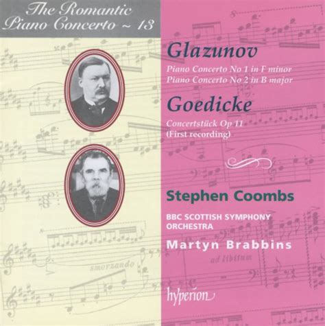 Glazunov Goedicke Romantic Piano Concerto Vol 13 Piano