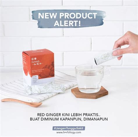 Herbilogy On The Go Red Ginger Jahe Merah Extract Powder 20 Sachets