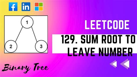 leetcode 129 sum root to leave numbers youtube