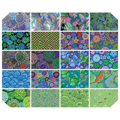 Kaffe Fassett Collective Aug 2024 Fat Quarter Cool August 2024