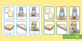 Step Sequencing Cards Making A Sandwich Teacher Made