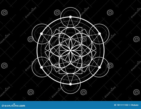 Semente Do Símbolo Da Vida Geometria Sagrada Mandala Geométrica