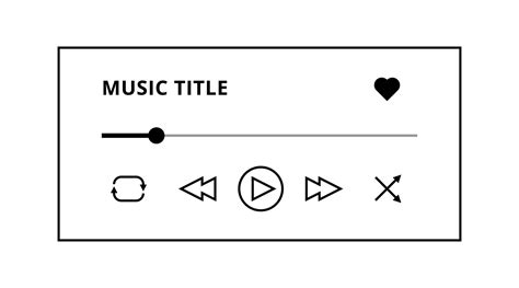 Music Player Simple Vector Design With Buttons Track And Title
