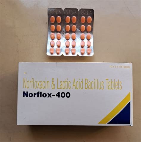 Norfloxacin Lactic Acid Bacillus Tablet At Rs Box Noroxin In