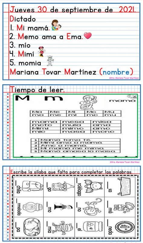 Alfabetización de la Letra M Materiales Educativos para Maestras