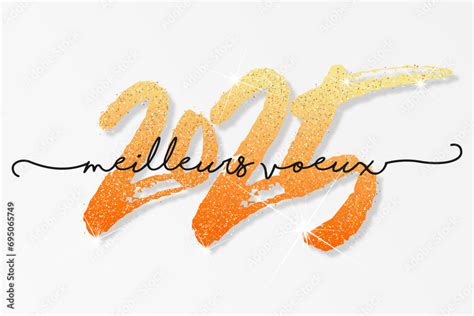 Bonne année meilleurs vœux 2025 vecteur pour affiche bannière