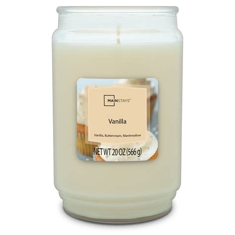 Mainstays Vanilla Scented Single Wick Candle 20 Oz Walmart