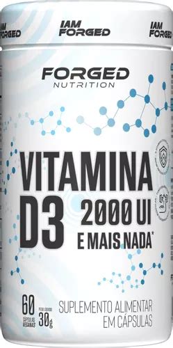 Vitamina D3 2000 UI 60 cápsulas veganas sabor Forged Nutrition sin