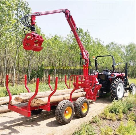 Log Loader Trailer With Hydraulic Lifting Crane China Timber Trailer
