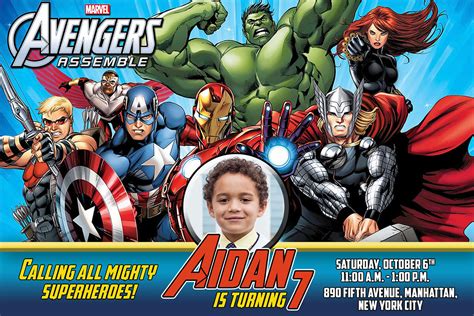 Avengers Birthday Card Template Free Avengers Endgame Birthday
