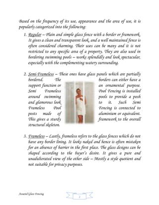 Types Benefits Of Glass Fencing Pdf
