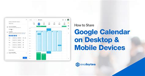 How To Share Google Calendar On Desktop Mobile Device