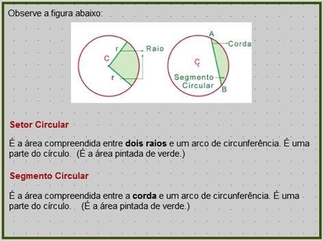 Setor Circular E Segmento Circular