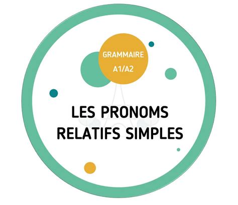 Fle Pronoms Relatifs Simples Exercice Extrait De La Fiche P Dagogique