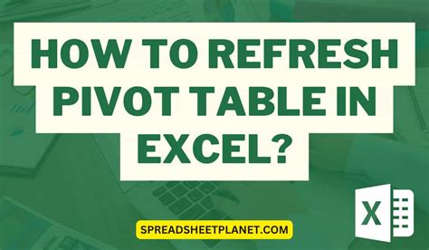 how to refresh pivot table in excel shortcut vba