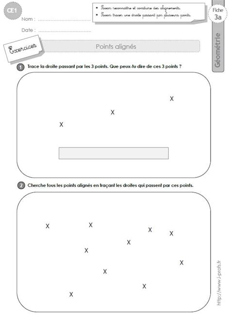 CE1 EXERCICES Points alignés en CE1 cycle 2