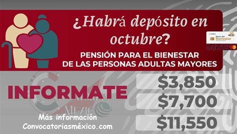 Habrá depósito en octubre para los adultos mayores Pensión para el