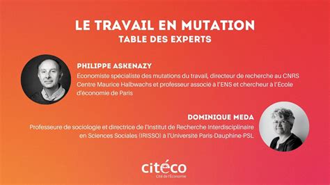 Conf Rence Le Travail En Mutation Youtube