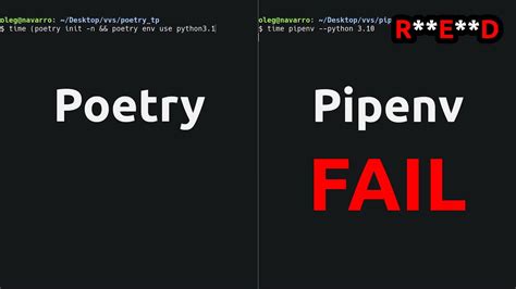 python poetry vs pipenv side by side comparison youtube