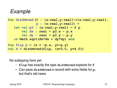cse341 programming languages lecture 24 subtyping ppt download