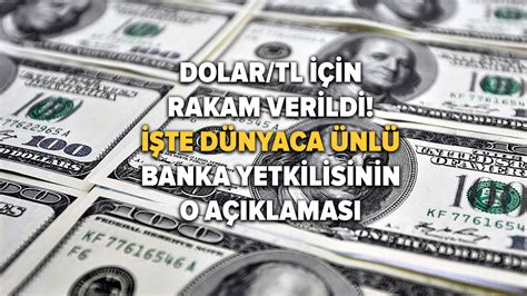 Dolar TL için rakam verildi İşte dünyaca ünlü bankadan yıl sonu dolar