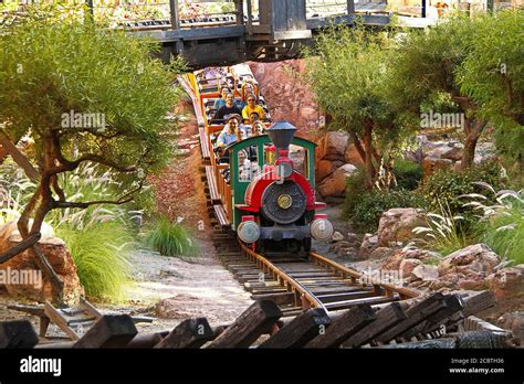 View Of The Big Thunder Mountain Railroad Ride At The Disneyland Park