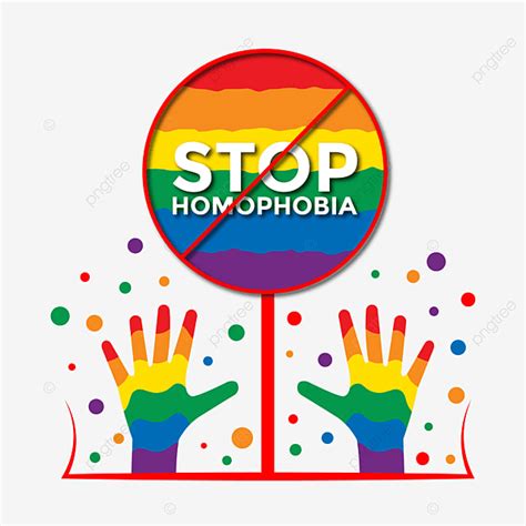 Detener La Señal De Homofobia Con El Elemento De Vector De Mano