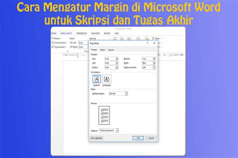 Cara Mengatur Top Margin Di Microsoft Word 2010
