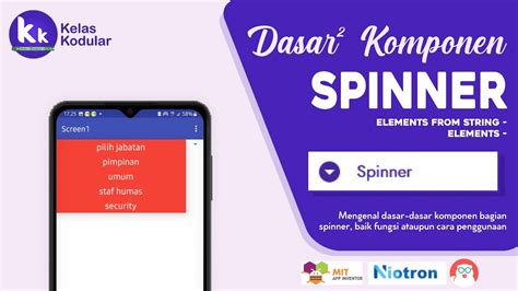 Mengenal Spinner Kodular MIT App Inventor Appybuilder Thunkable