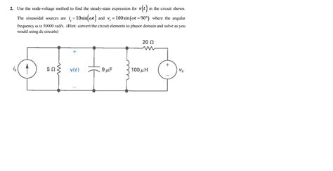 solved use the node voltage method to find the steady state