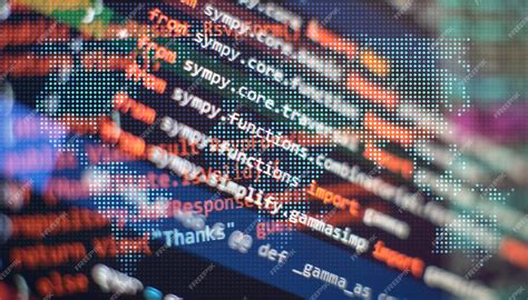 premium photo software developer programming code abstract computer script code selective focus