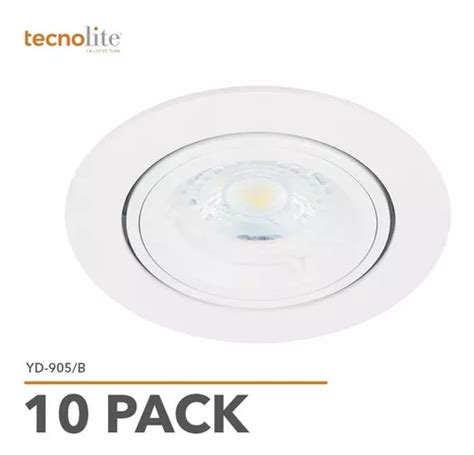 Pack 10 Lamparas Empotrable Techo Dirigible Blanco Gx5 3