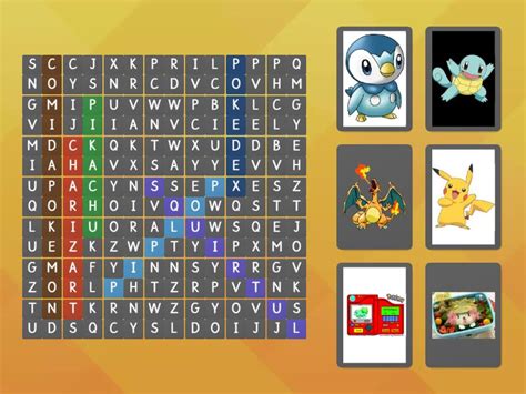 Pokemon Wordsearch