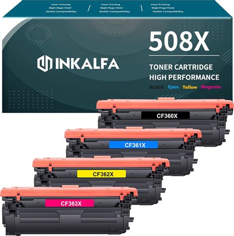 Amazon 508X Toner Cartridge 4 Pack Compatible Replacement For HP