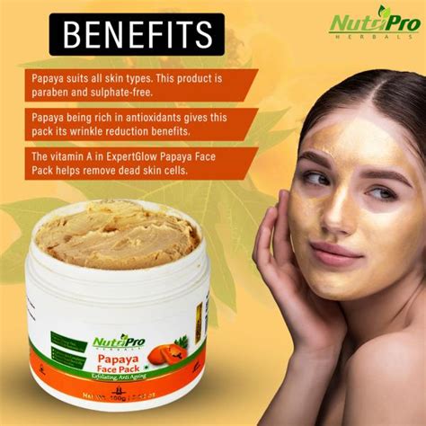 NutriPro Papaya Face Pack For All Skin Types 100gm Helps Brighten