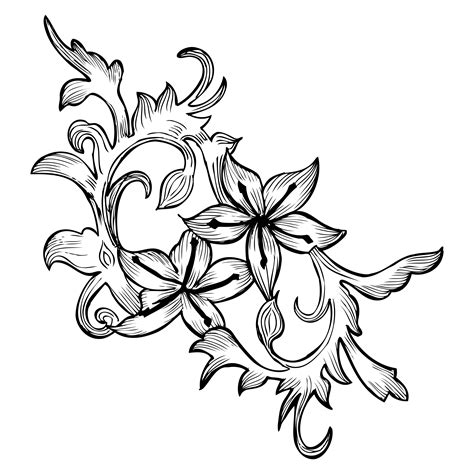 Free Hand Drawn Floral Vector