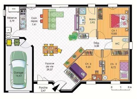 Plan Maison Plain Pieds Chambres Ventana Blog