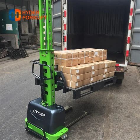 Portable Semi Electric Pallet Self Lifting Stacker 500kg 1000kg