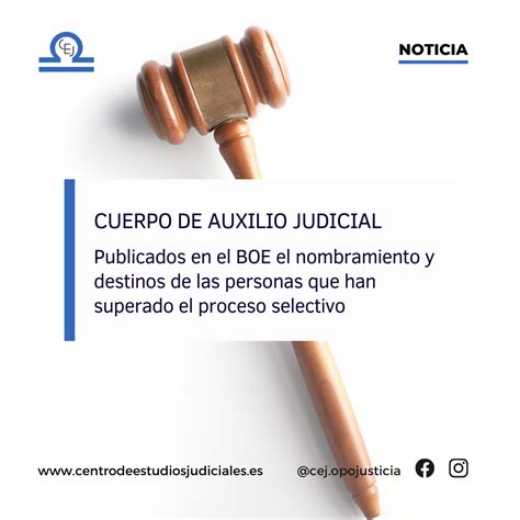 Auxilio publicación en el BOE nombramientos y destinos