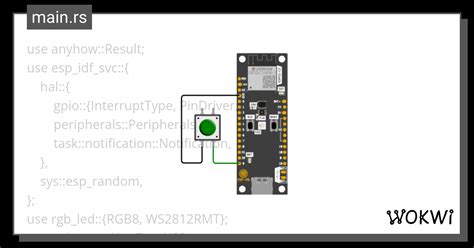 button with debounce and attach interrupt wokwi esp32