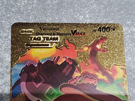 Mavin Charizard Blastoise Venusaur Gold Foil Pokemon Card VMAX Fan Art