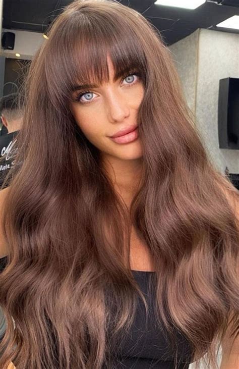 70 Trendy Hair Colour Ideas Hairstyles Cinnamon Roll With Bangs