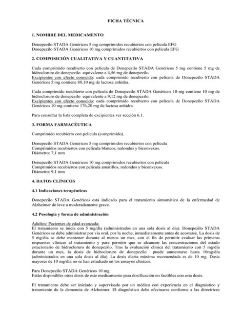 FICHA TÉCNICA 1 NOMBRE DEL MEDICAMENTO