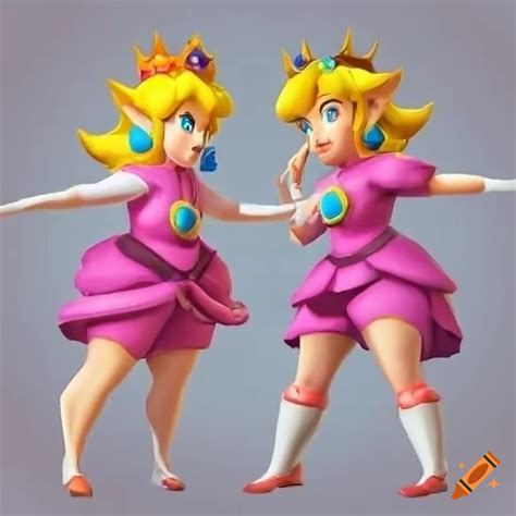Princess Peach And Link Cosplay Together