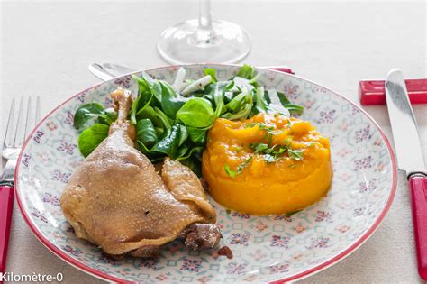 Confit de canard à la purée de potimarron Kilomètre 0