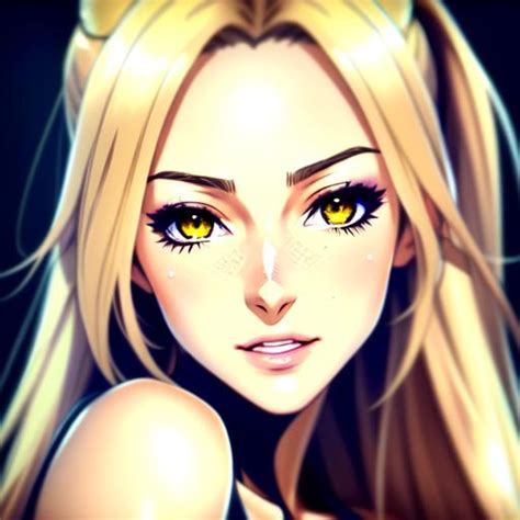 Semi Realistic Anime Girl Skin Highlights Hair Hig
