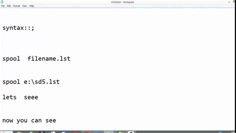 oracle how to create a spool file or list file in oracle youtube