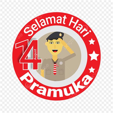 Selamat Hari Pramuka In 14 August Cricle Shape Cricle Shape Red